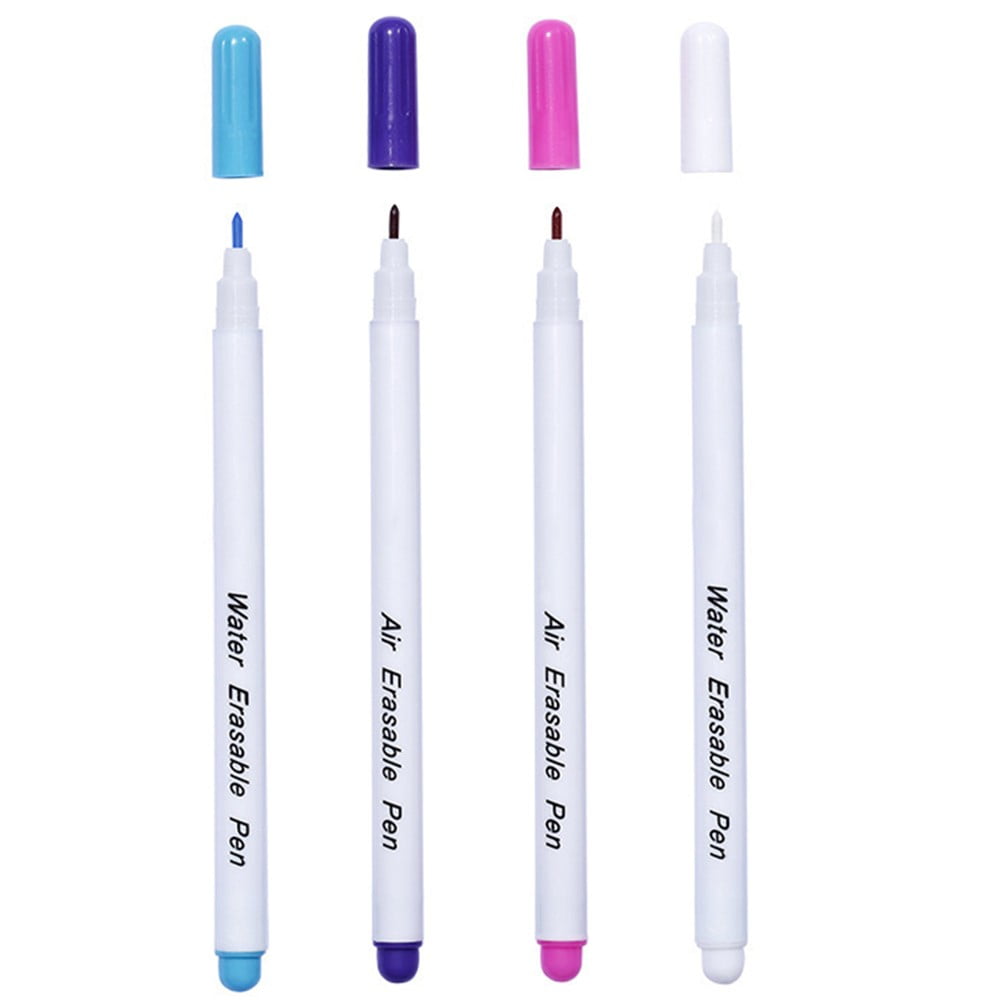 4-Pack Water-Soluble Cross-Stitch Marking Pens for Fabric, Leather, and ...