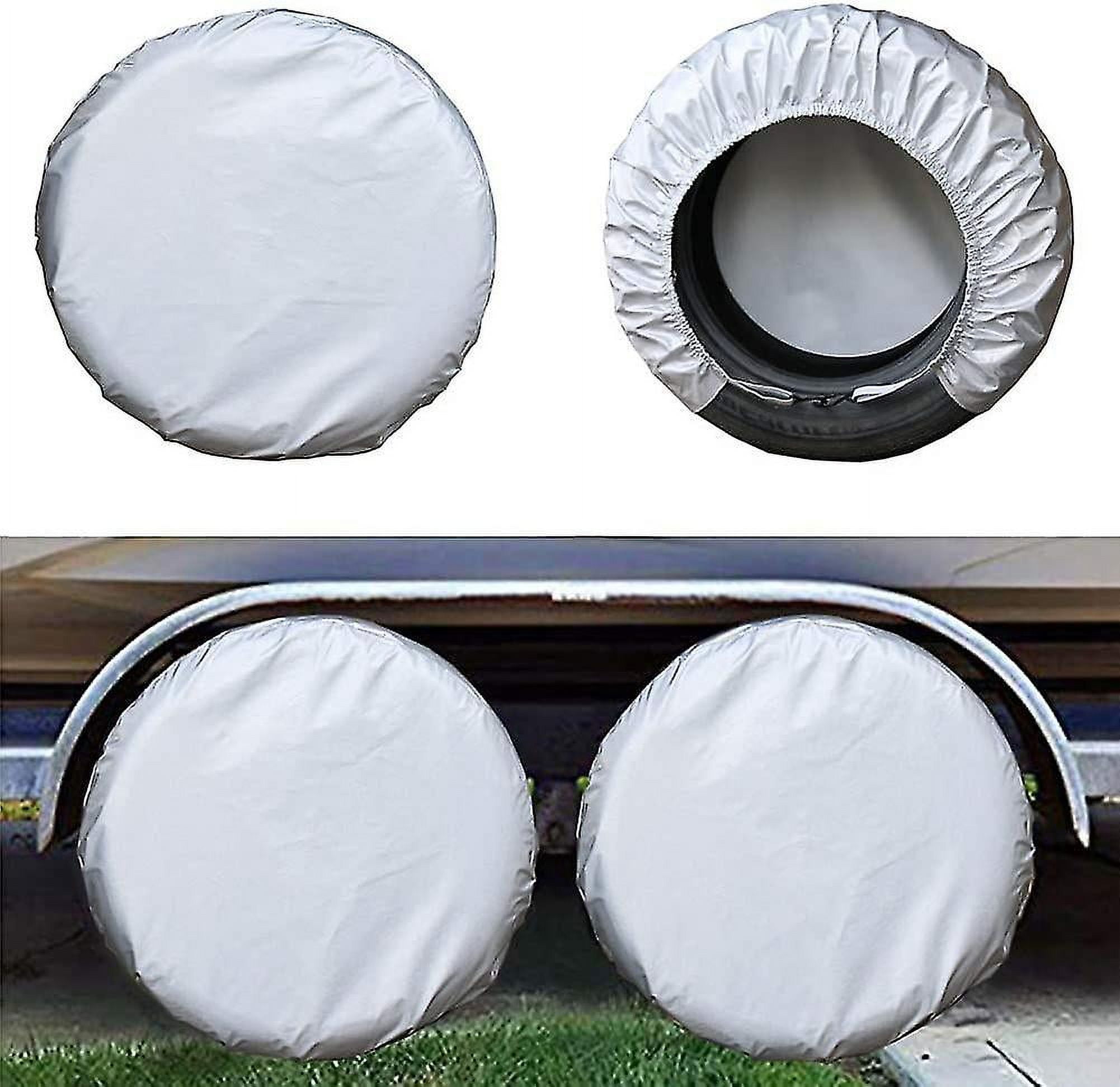 4 Pack Waterproof Tire Cover Spare Tyre Wheel Rv Trailer Camper Anti ...