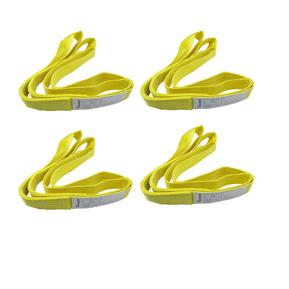 4 Pack Webbing Lifting Cargo Sling Duplex Hoist Strap Heavy Duty 2"x9 ...