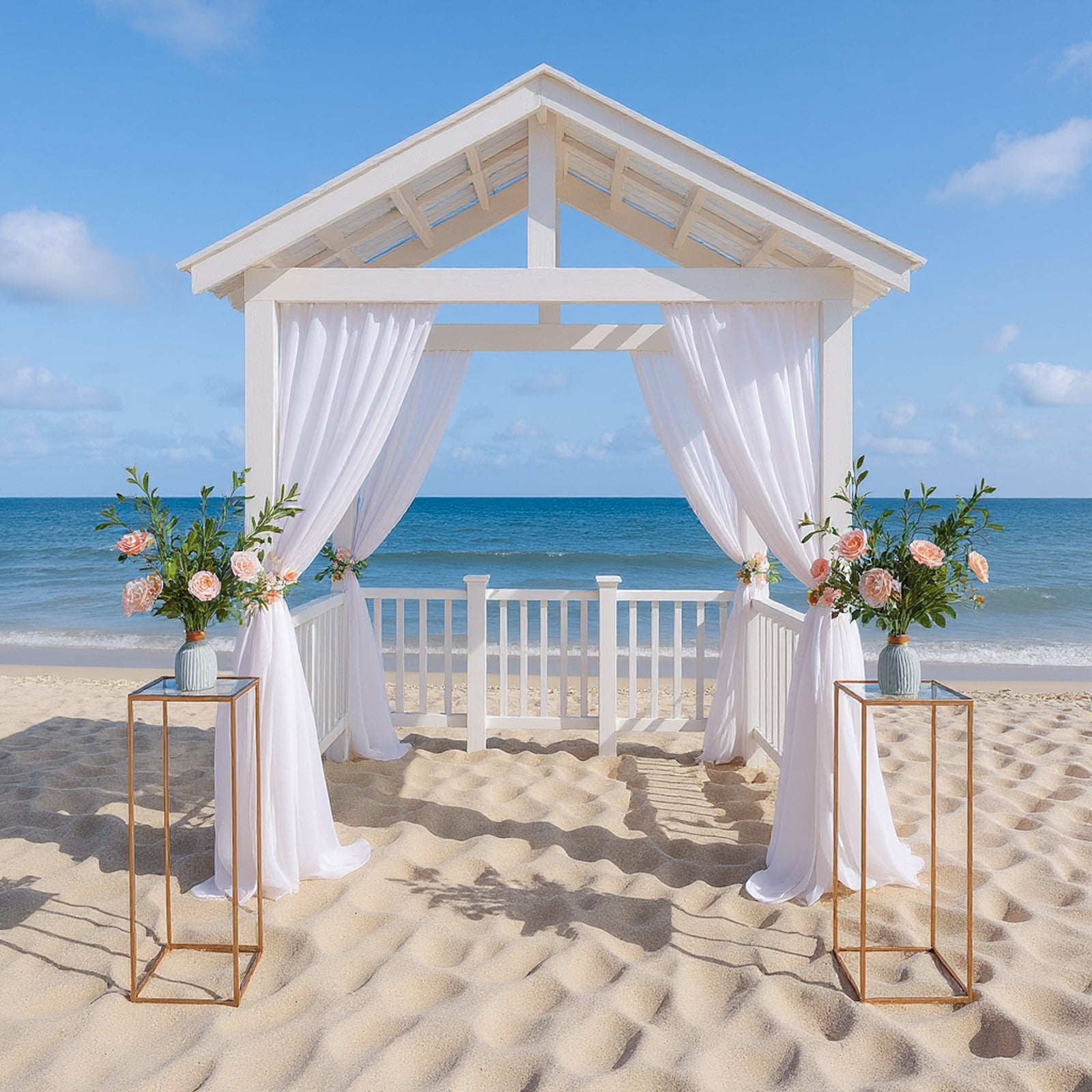 4 Pack Wedding Flower Stand Metal Vase Column Stand for Weddings ...