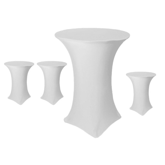 4 Pack White 30 x 42 Fitted Stretch Spandex Highboy Cocktail Cover by ...