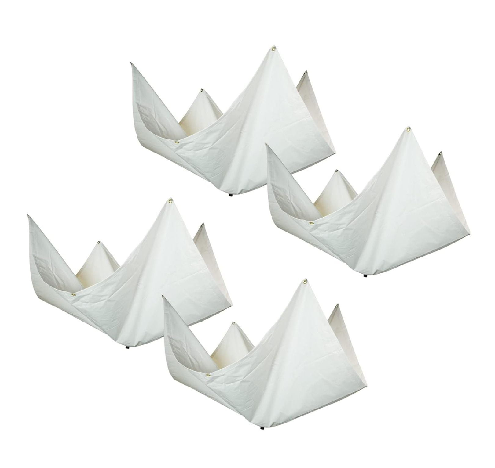 4-Pack White 7' x 7' Ceiling Leak Drain Tarp - Vinyl Coated Material ...