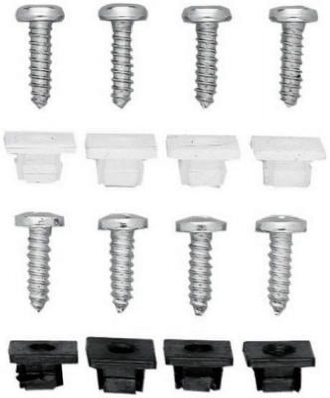4 Pack White Deluxe License Plate Fastener Durable Nylon, Each ...