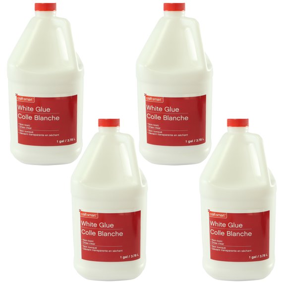 4 Pack White Glue by Craft Smart‚Ñ¢: Bulk Gallon Size for Crafters ...