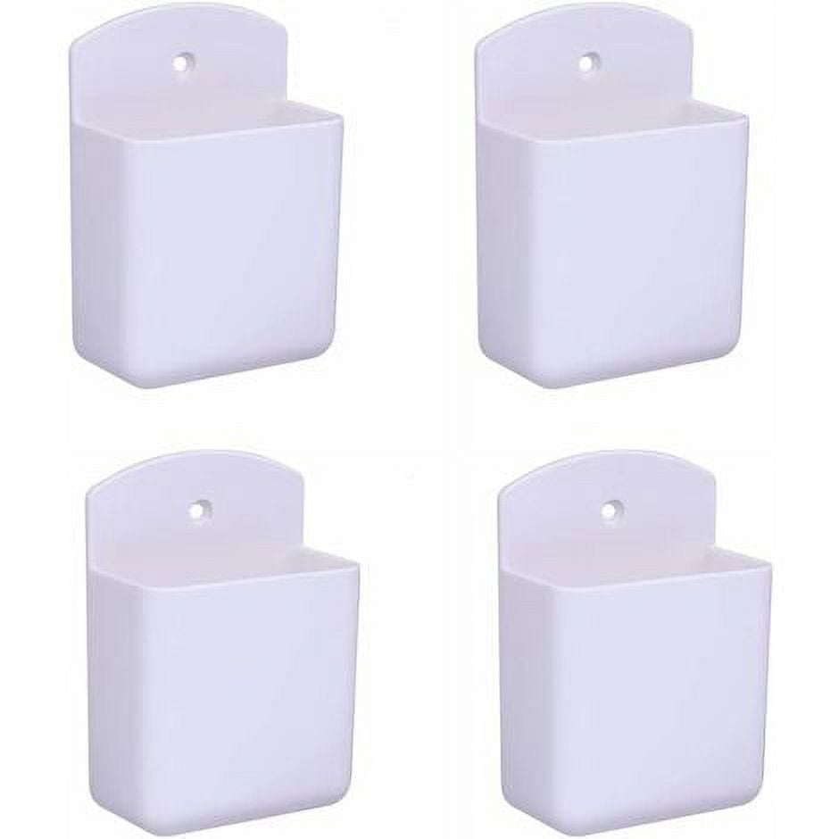 4 Pack White Remote Control Holder Remote Control Holder Wall Mount ...