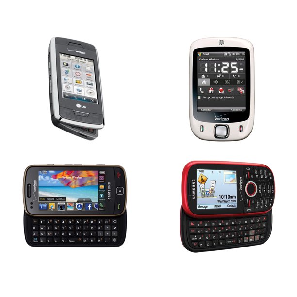 Unlimited Cellular 4 Pack Multi Color Toy Phones for Kids, Dummy Cell ...