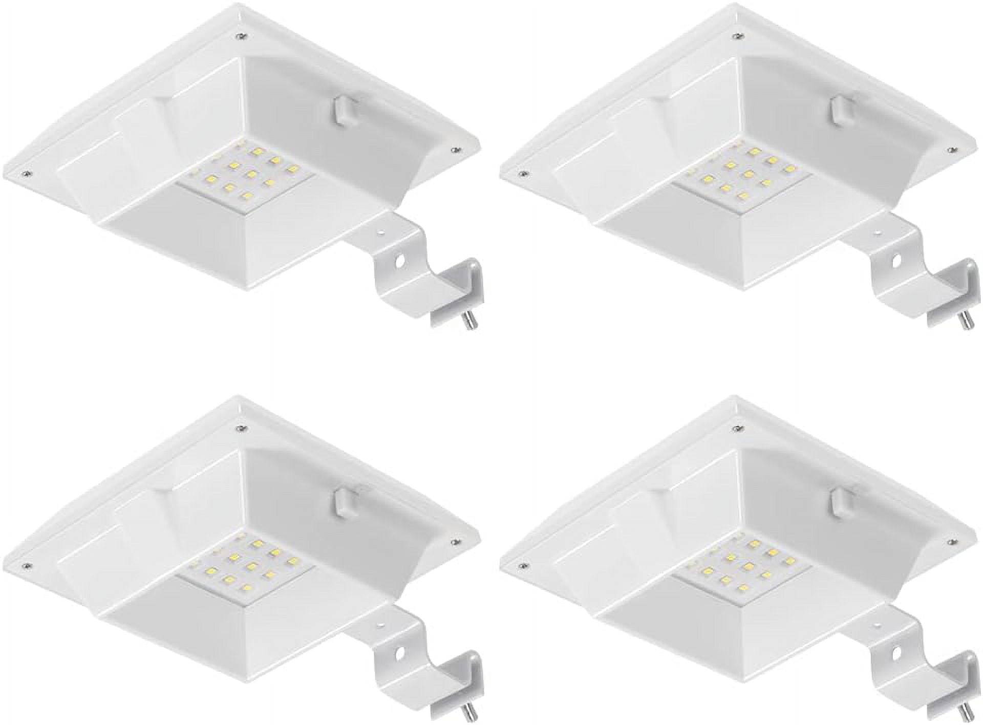 4 Pack White Solar Powered Gutter Lights Outdoor Decorative Waterproof ...