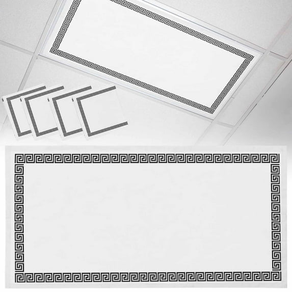 4 Pack White Traditional Fluorescent Light Covers for Ceiling Lights ...