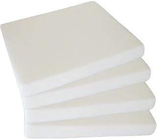 4-Pack White Upholstery Foam Seat Cushion Inserts; Square 2" x 16" x 16 ...