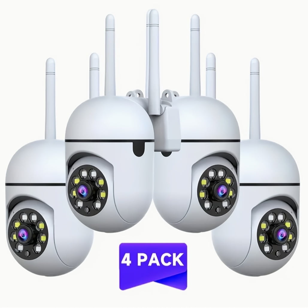 4pcs WiFi Dome Camera, 3MP Ultra HD, 360° PTZ, AI Motion Tracking ...