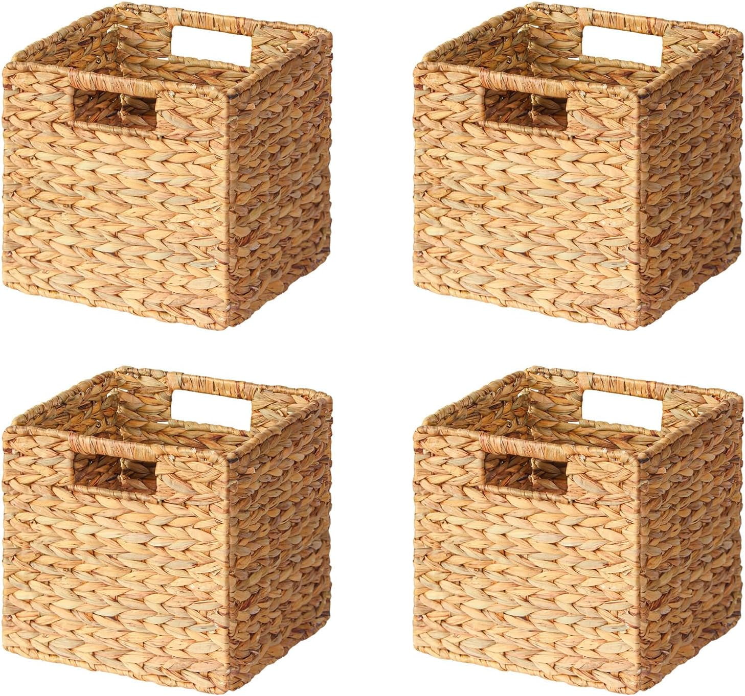 4 Pack Wicker Basket, Storage Baskets for Organizing, Woven Rattan ...