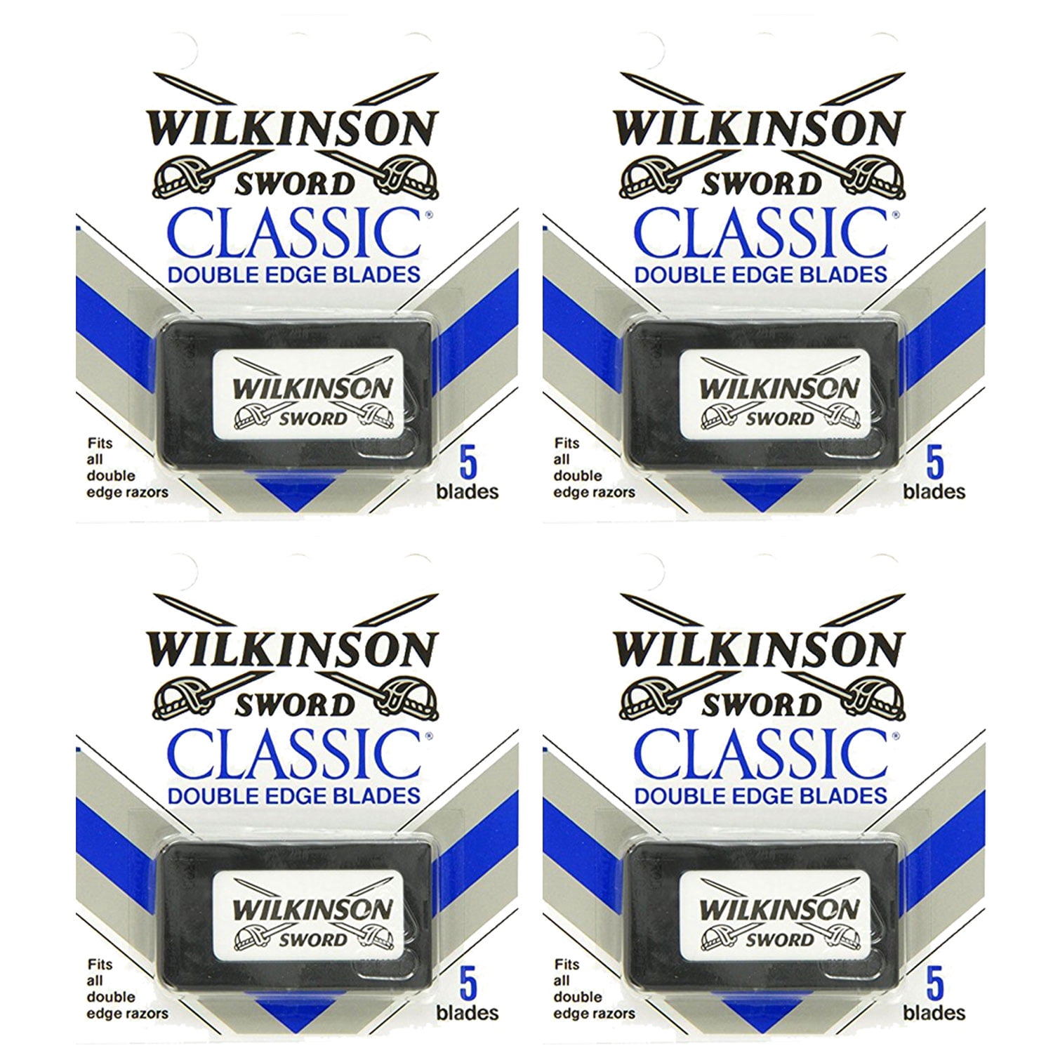 (4 Pack) Wilkinson Sword Classic 5 Double Edge Blades - Walmart.com