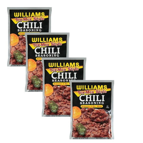 ( 4 Pack ) Williams Chili Seasoning, Tex Mex Style 1 Oz - Walmart.com