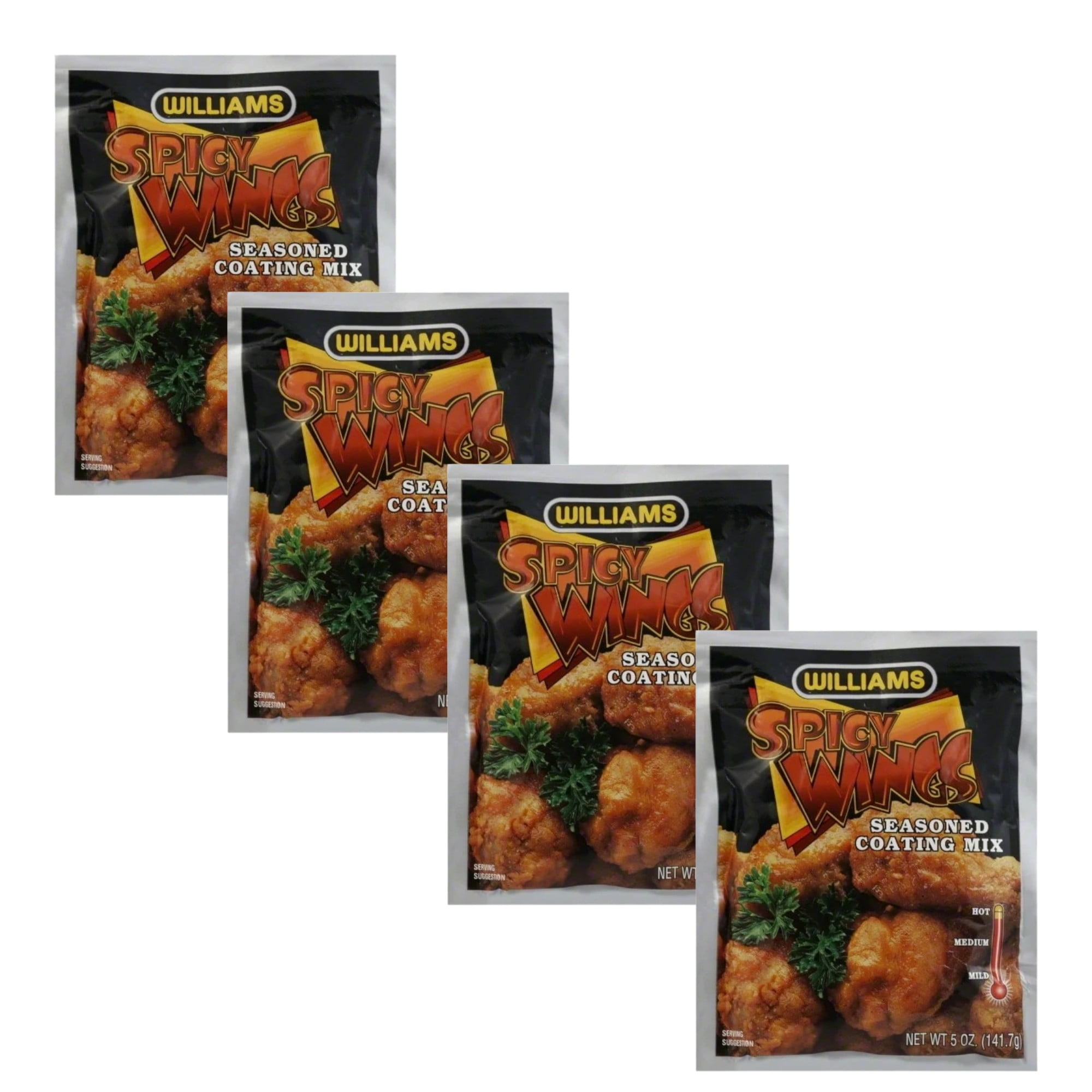( 4 Pack ) Williams Coating Mix, Seasoned, Spicy Wings 5 Oz - Walmart.com