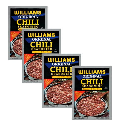 ( 4 Pack ) Williams Seasoning Mix, Original Chili 1 Oz - Walmart.com