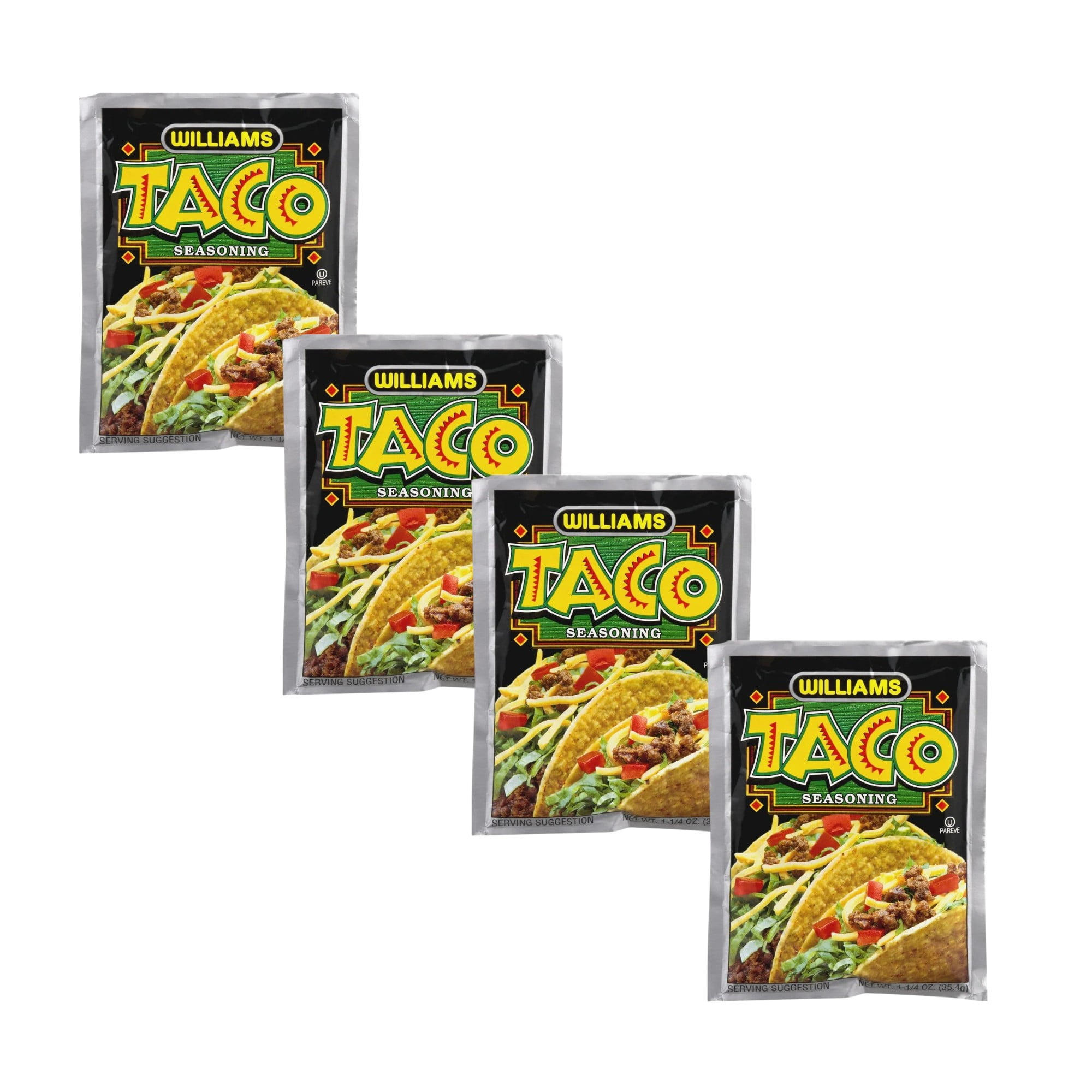 ( 4 Pack ) Williams Taco Seasoning 1.25 Oz. Packet - Walmart.com