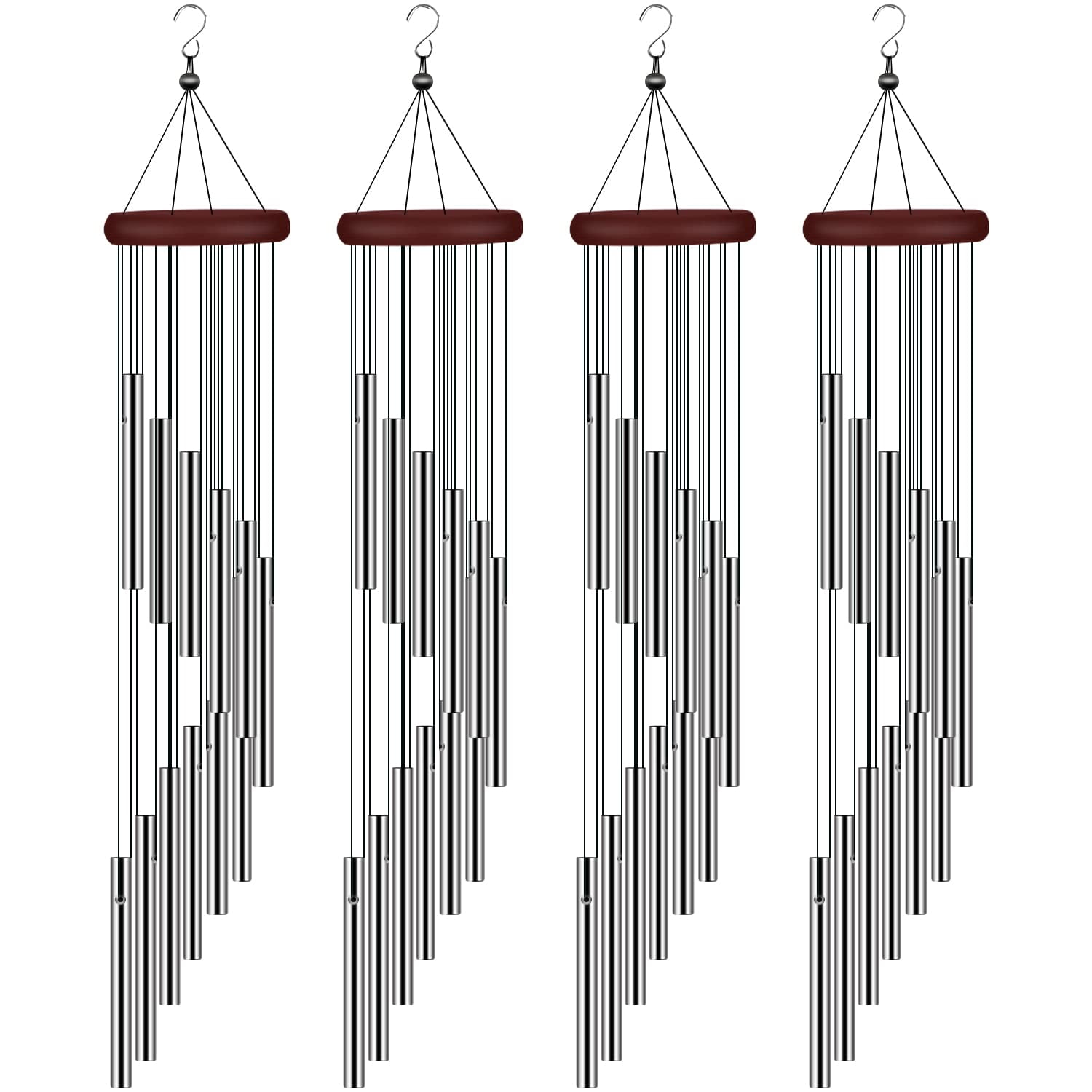 4 Pack Wind EC36 Chimes for Outside, Sympathy Wind Chimes Outdoor ...