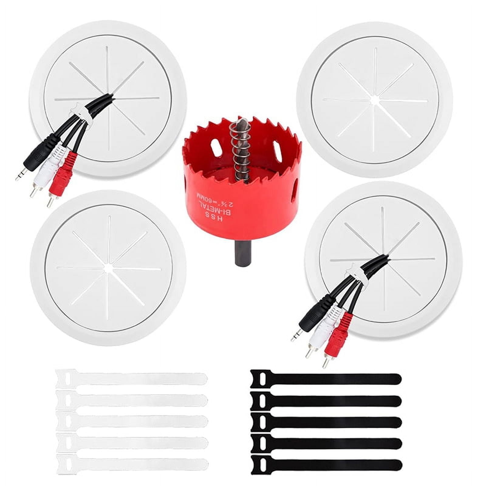 4 Pack Wire Concealer for Wall Mounted TV, 2-3/8 Inch (60Mm Hole) TV ...