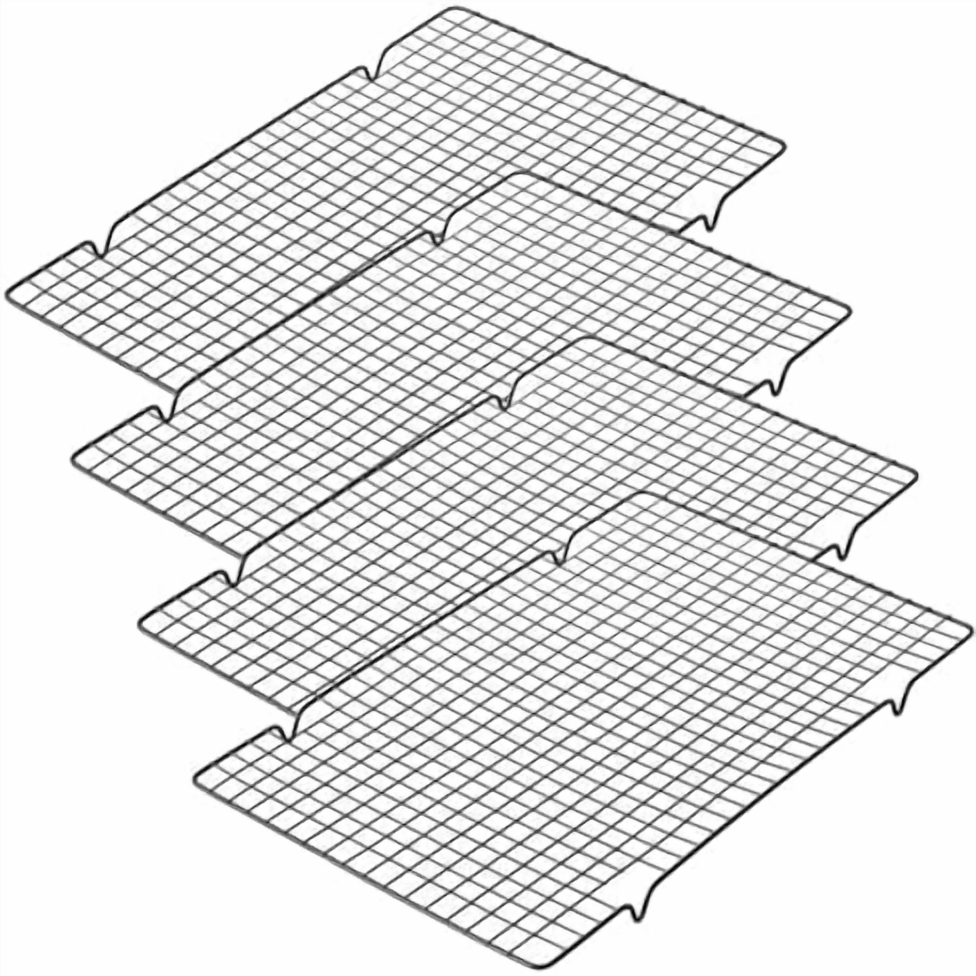 4 Pack Wire Cooking Rack, Black Heavy-Duty Baking Racks 16 X 10 Inch ...