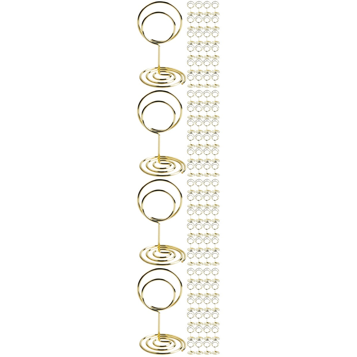 4 Pack Wire Picture Holders for Tables Easel Stand Photo Clip Stands ...