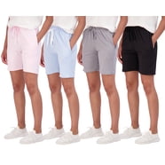 4 Pack: Women's 7" Bermuda Long High Waisted Shorts With Pockets ...