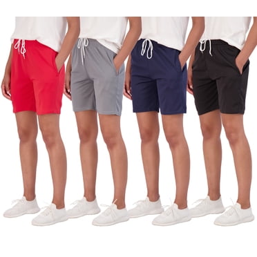 4 Pack: Women's 7" Bermuda Long High Waisted Shorts With Pockets ...