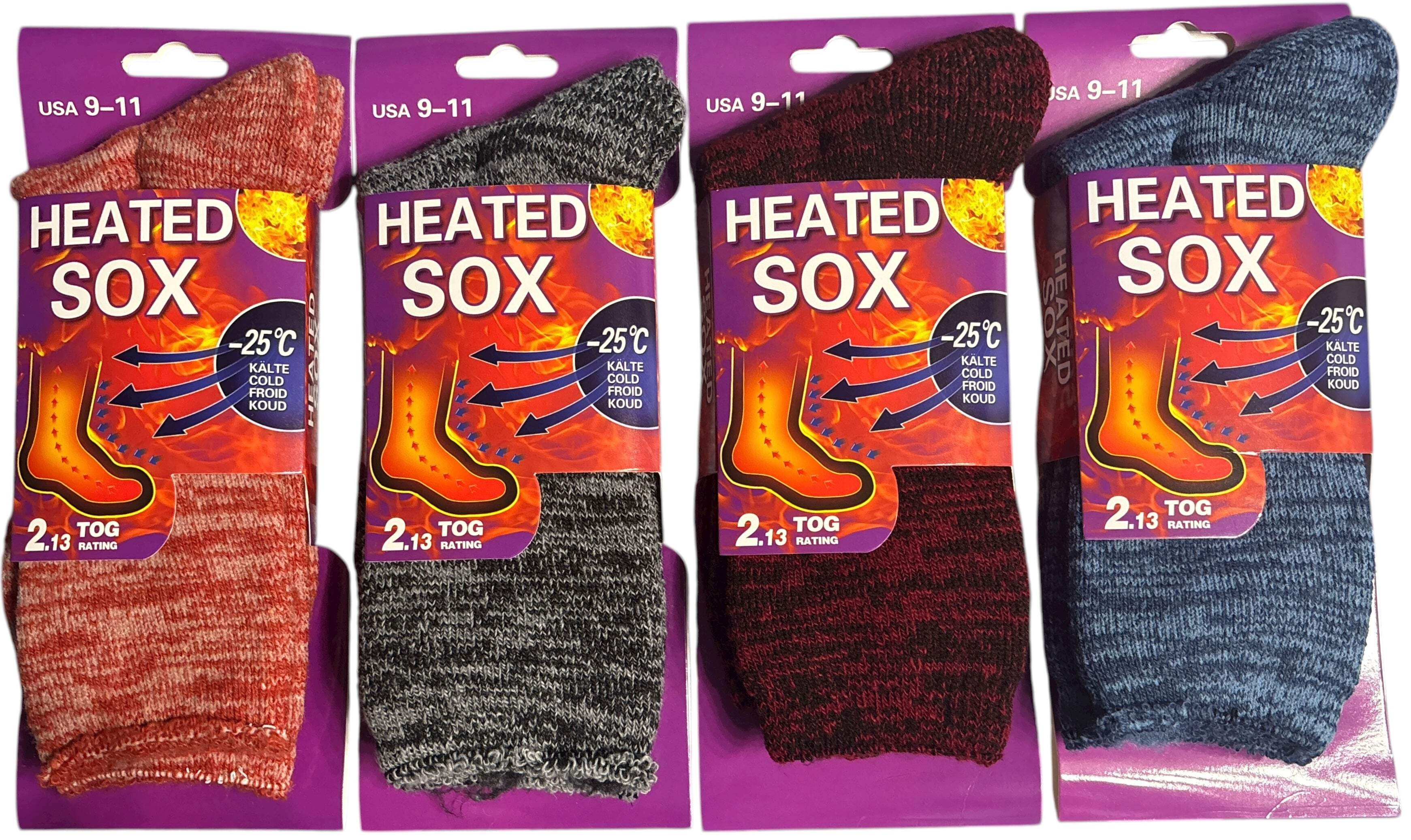 4 Pack Women's Heated Sox Socks Thick Thermal Socks Keeps Feet Warmer ...