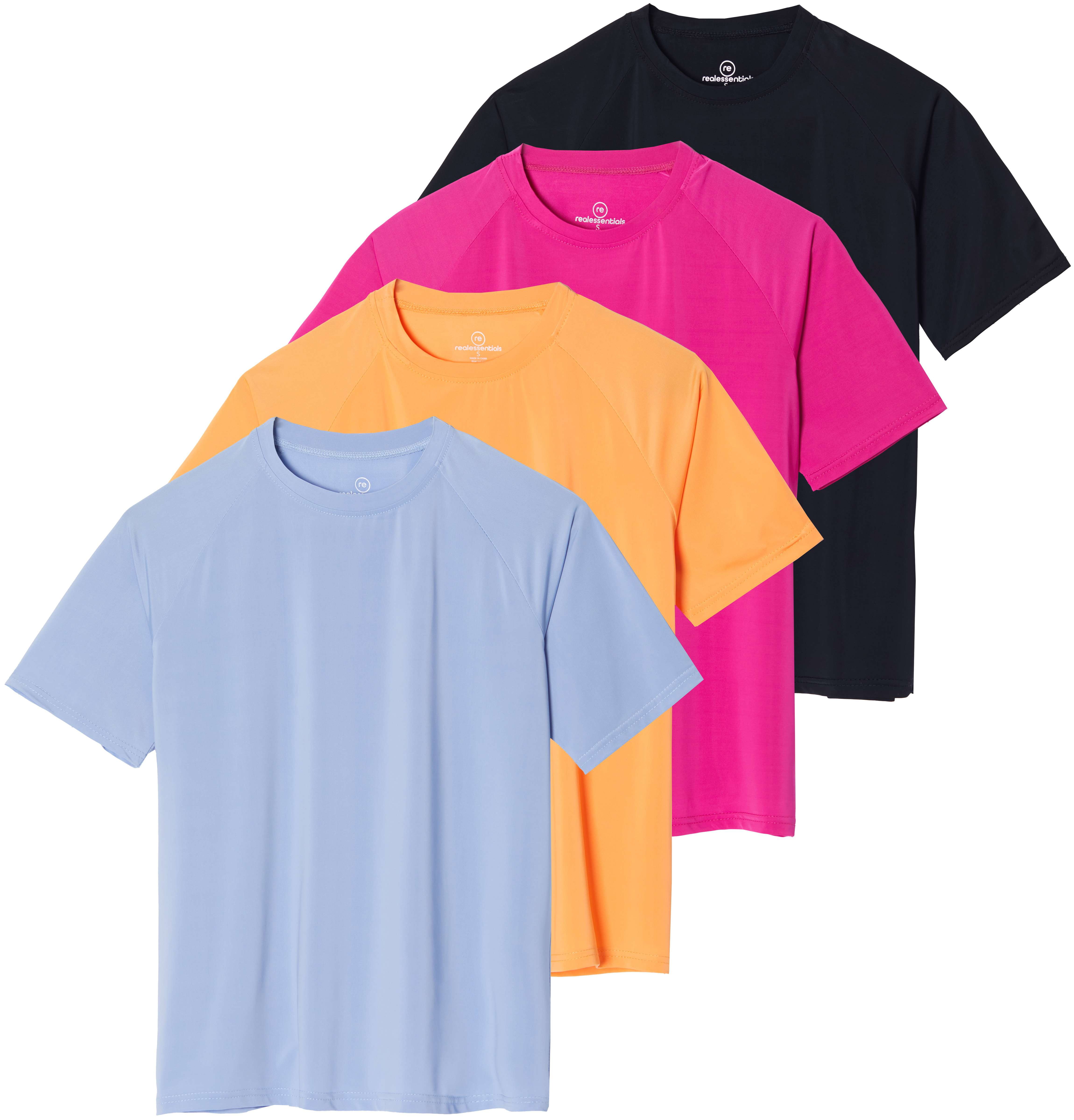 4 Pack: Women's UPF Short Sleeved Active Rashguard & UV Sun Protection ...