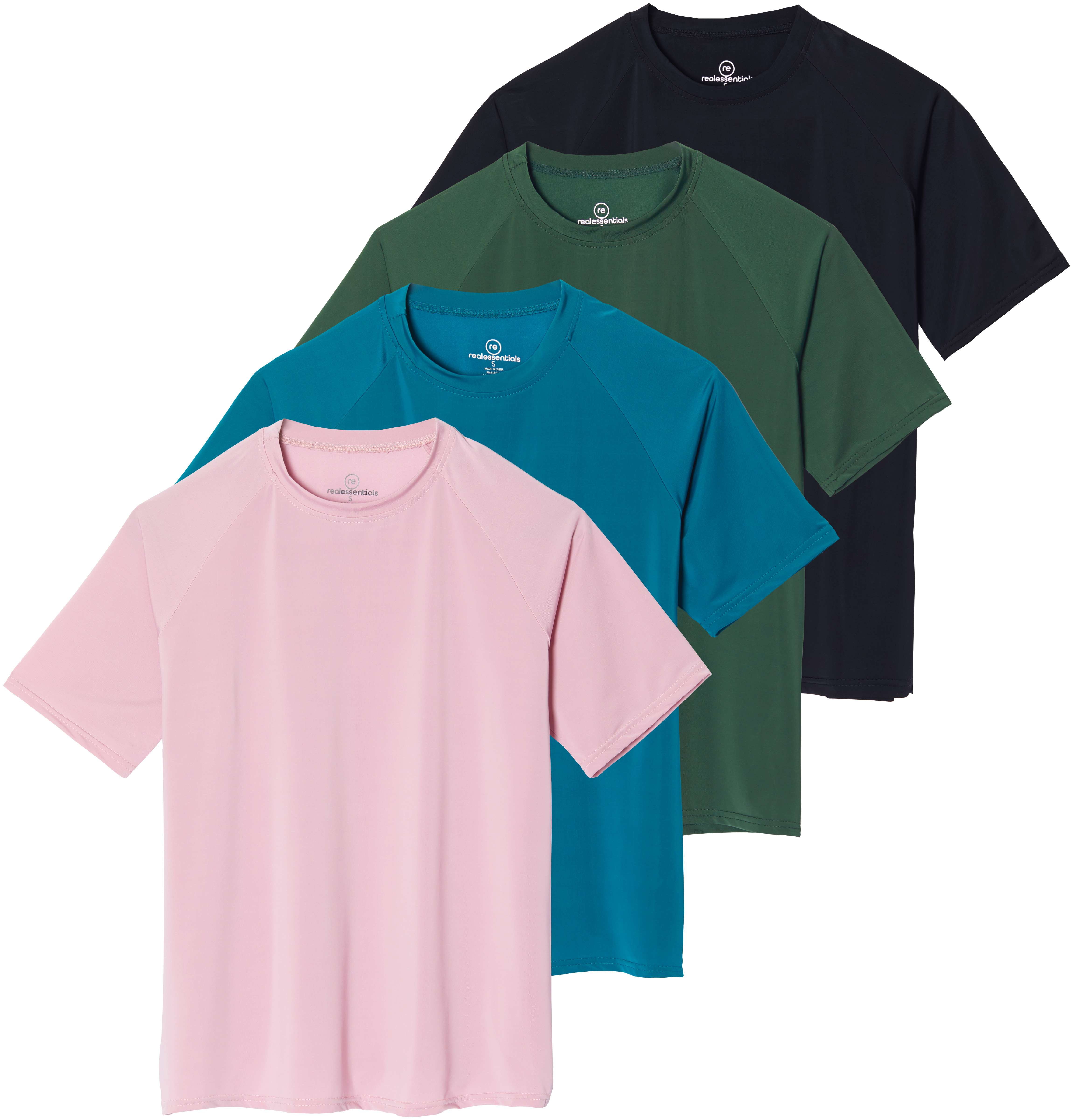 4 Pack: Women's UPF Short Sleeved Active Rashguard & UV Sun Protection ...