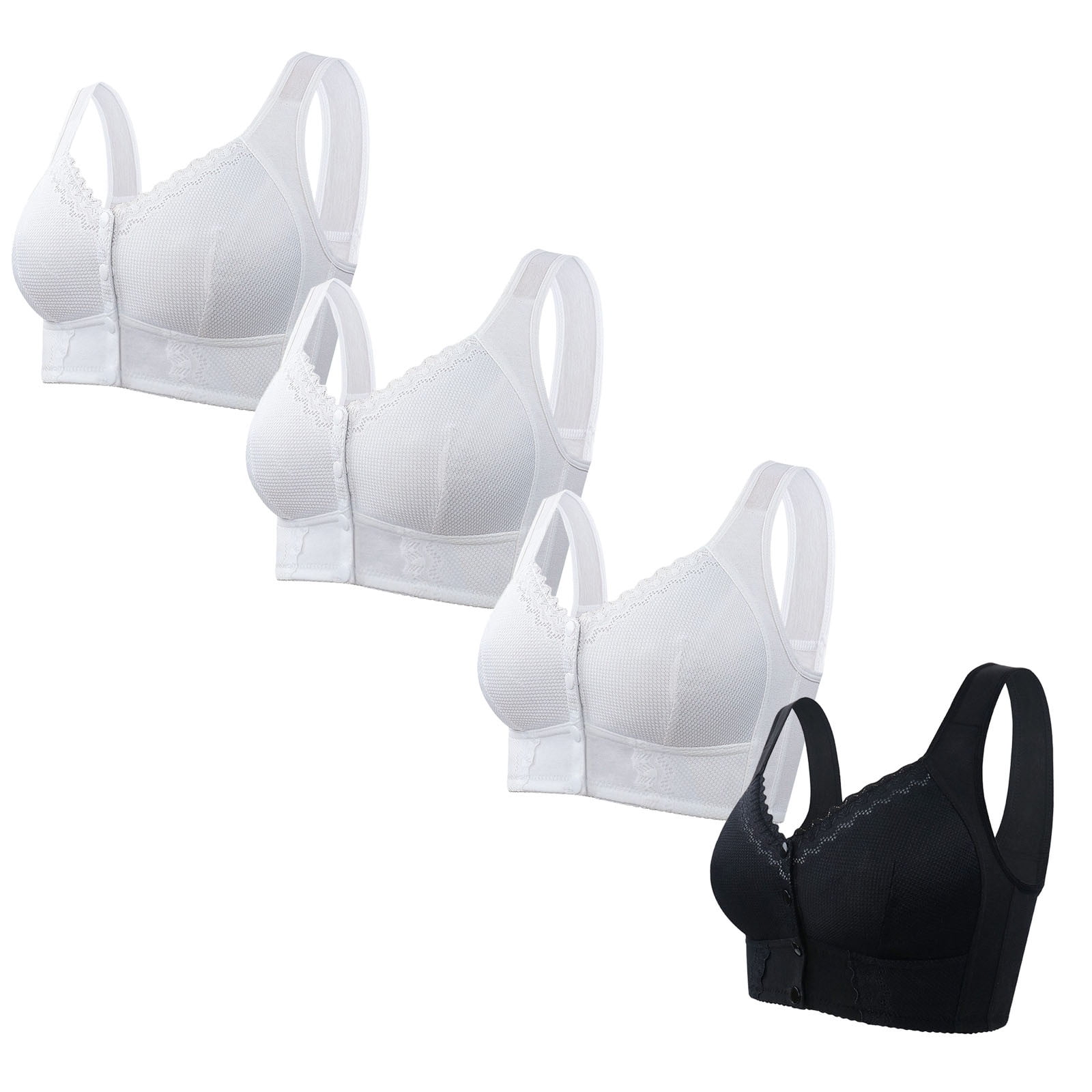 4-Pack Women's Wireless Bras: Comfortable, No-Slip Underwear for Sexy ...