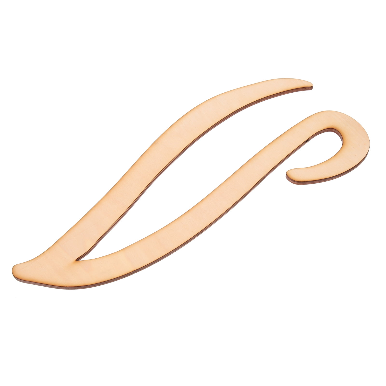 4 Pack Wood Cursive Alphabet Unfinished Large Letter Decals Decor - Walmart.com