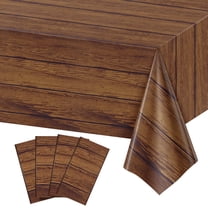 Wood Grain Rustic Plastic Tablecloth, 54x108 Inch, Farmhouse Style ...