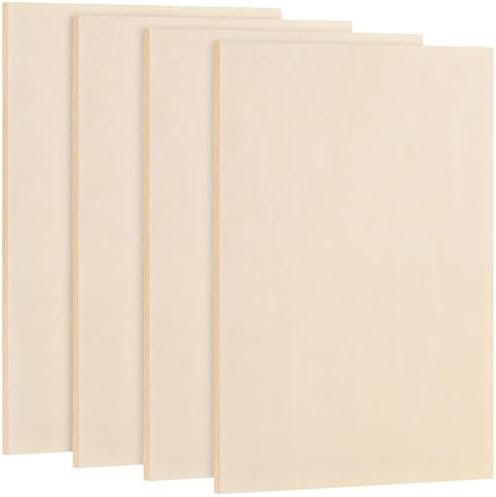4 Pack Wood Panels 24 x 36 Inch Wooden Panels Canvas Unfinished Craft ...
