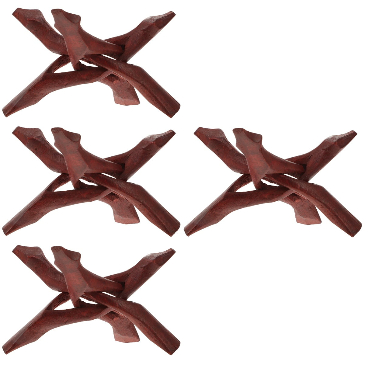 4 Pack Wooden Tripod Display Shelf Tripod Display Stands Household ...