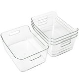 4 Pack X-Large Clear Stackable Storage Bins with Handles, Multi-Purpose ...