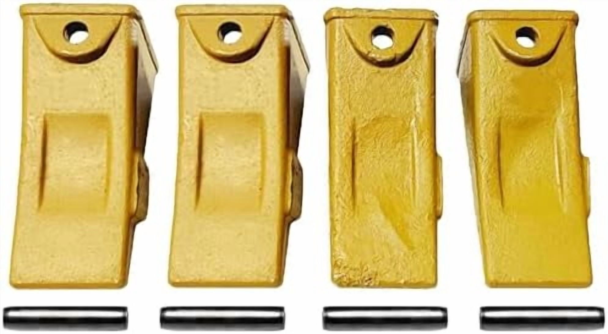 4 Pack X156L Long Excavator Bucket Teeth w/ P156 Roll Pins Compatible ...