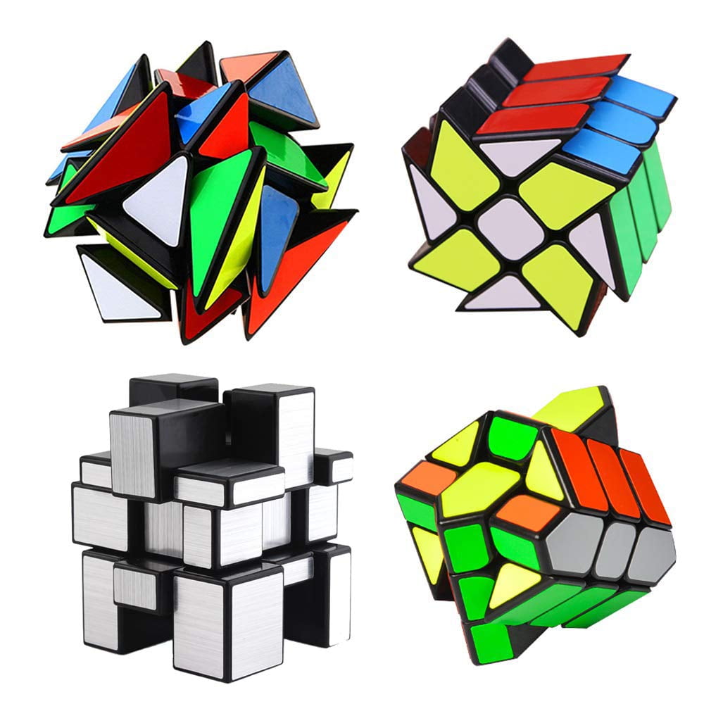 4-Pack YJ Cube Set OIF8 - Included 3x3 YJ Fluctuation Angle Puzzle Cube ...