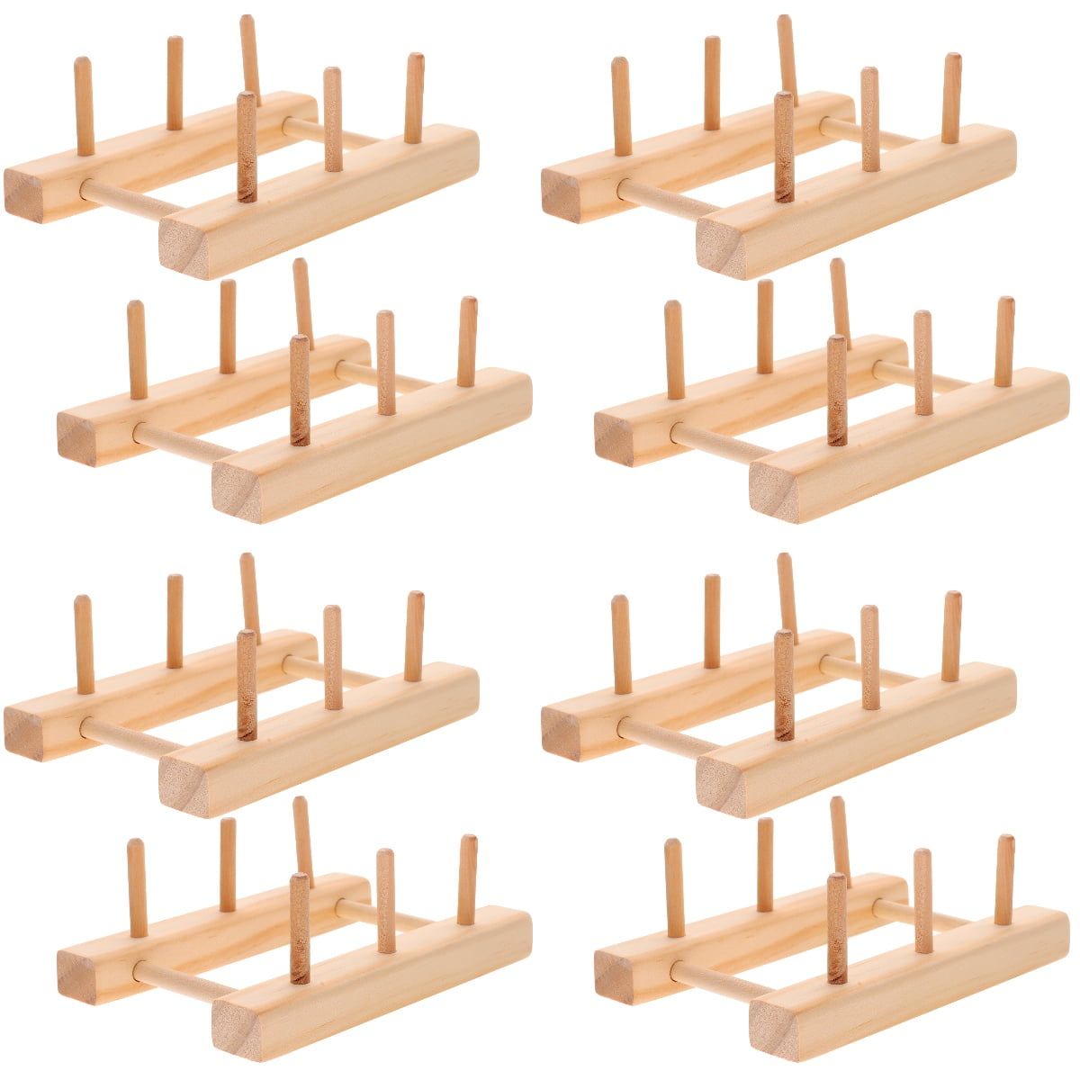 4 Pack Yarn Tote Basket Sewing Thread Wooden Stand Spool Storage Rack ...