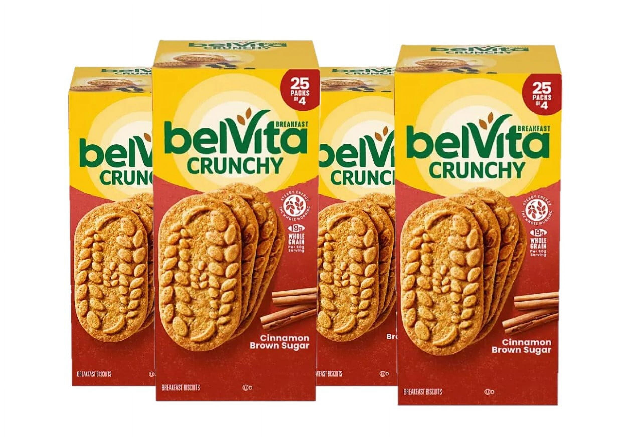 4 Pack | belVita Cinnamon Brown Sugar Breakfast Biscuits (25 pk ...