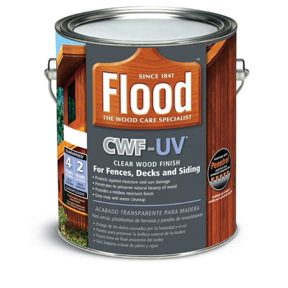 Flood 1 Gallon Clear CWF-UV Exterior Wood Finish - Walmart.com