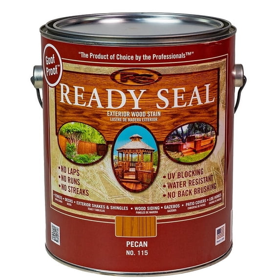 4-Pack of 1 gal Ready Seal 115 Pecan Ready Seal Exterior Stain & Sealer ...