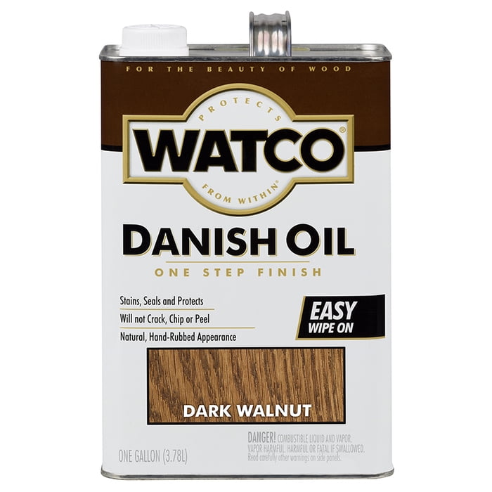 4-Pack of 1 gal Rust-Oleum 65831 Dark Walnut Watco Danish Oil Finish ...