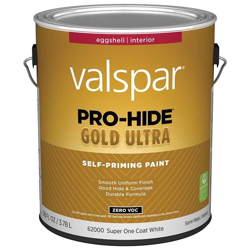 4-Pack of 1 gal Valspar 62000 White Pro-Hide Gold Ultra Interior Self ...