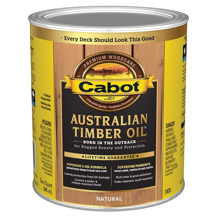 4-Pack of 1 qt Cabot 3400 Natural Australian Timber Oil Triple Oil ...