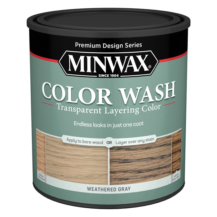4-Pack of 1 qt Minwax 400140000 Weathered Gray Color Wash Transparent ...