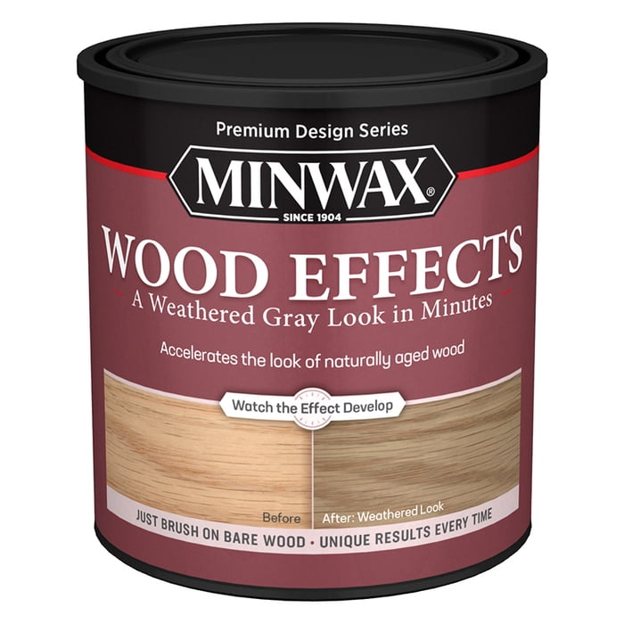 4-Pack of 1 qt Minwax 40214 Weathered Gray Wood Effects Water-Based ...