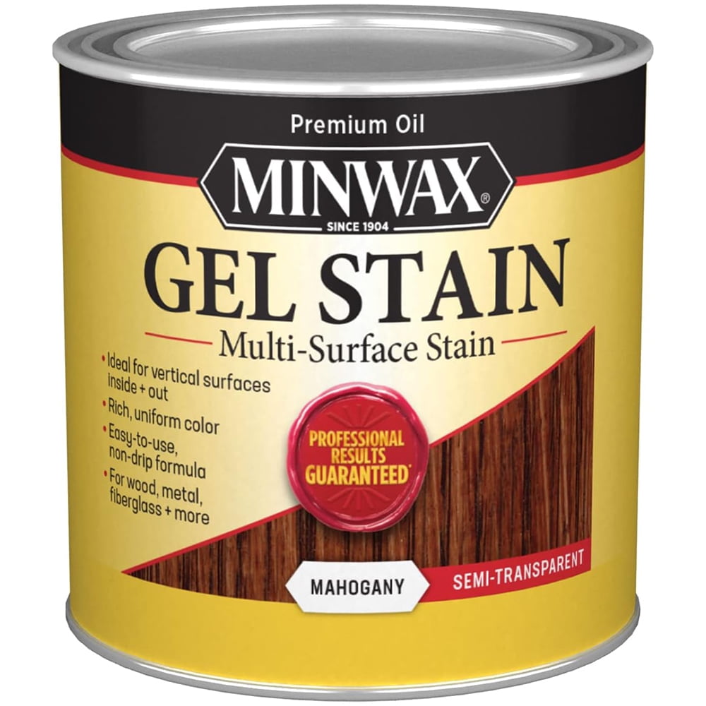 4-Pack of 1 qt Minwax 66050 Mahogany Gel Stain Multi-Surface Stain ...