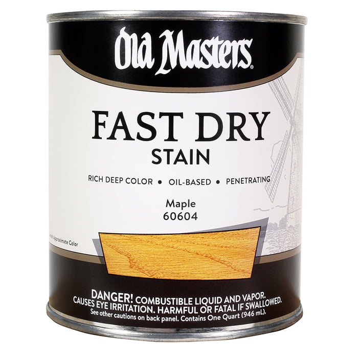 4-Pack of 1 Qt Old Masters 60604 Maple Fast Dry Stain Oil-Based Wood ...
