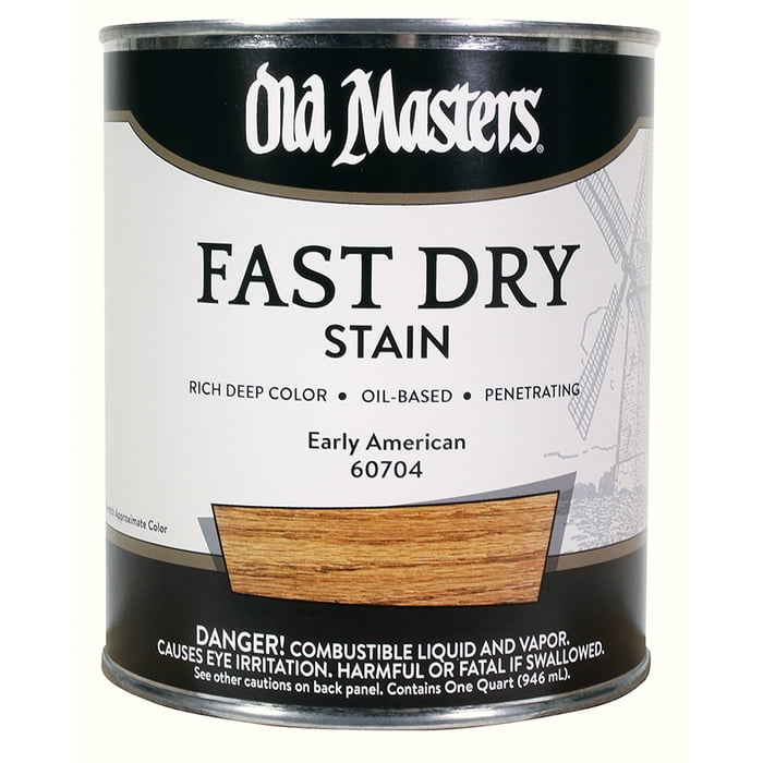 4-Pack of 1 qt Old Masters 60704 Early American Fast Dry Stain Interior ...