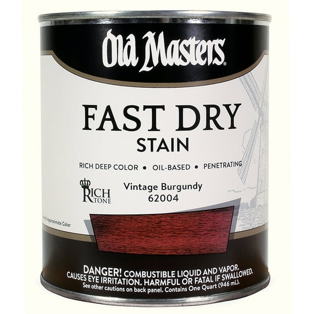 4-Pack of 1 qt Old Masters 62004 Vintage Burgundy Fast Dry Stain ...